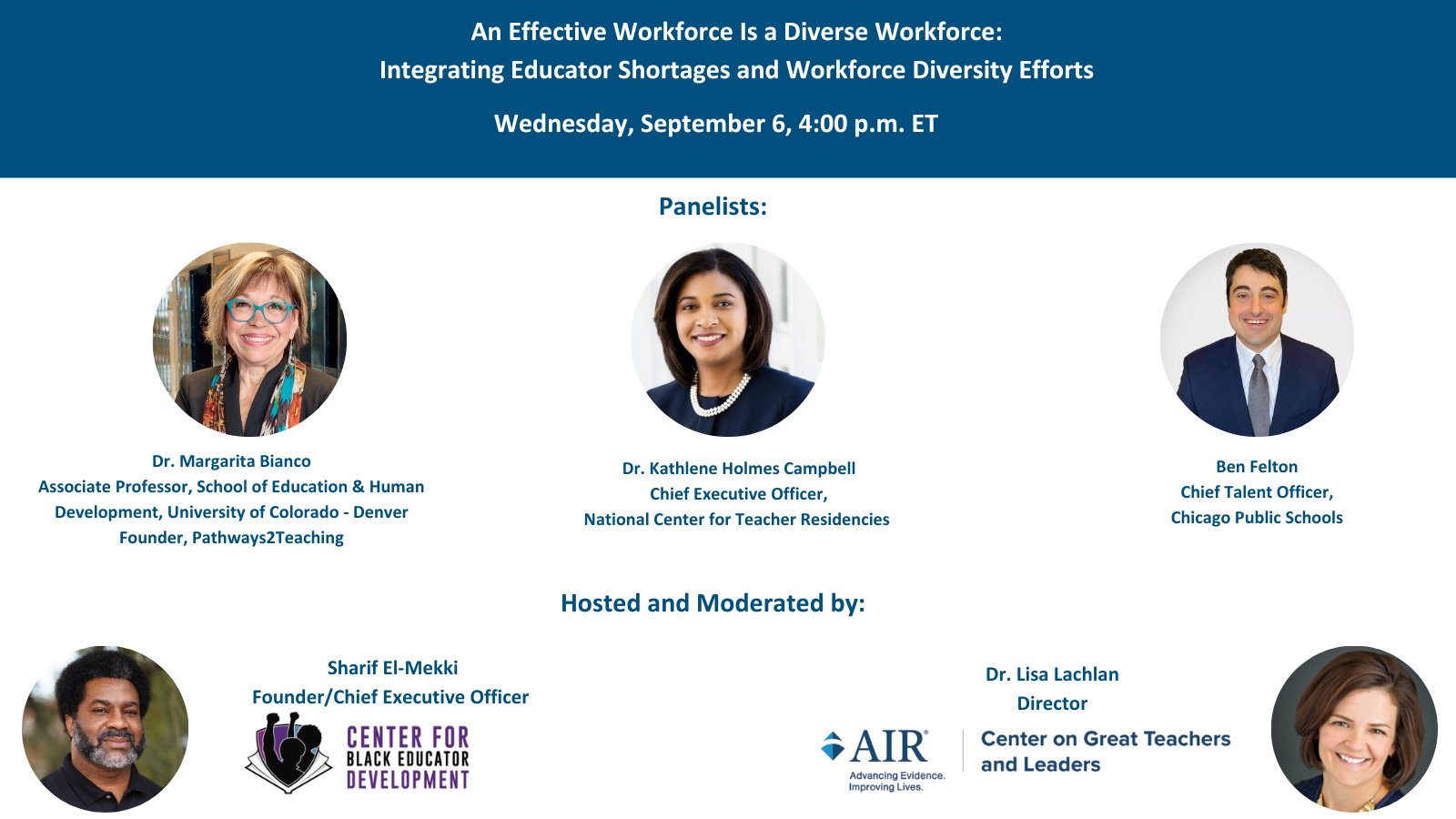 Webinar on Building an Effective and Diverse Workforce - CBED Website